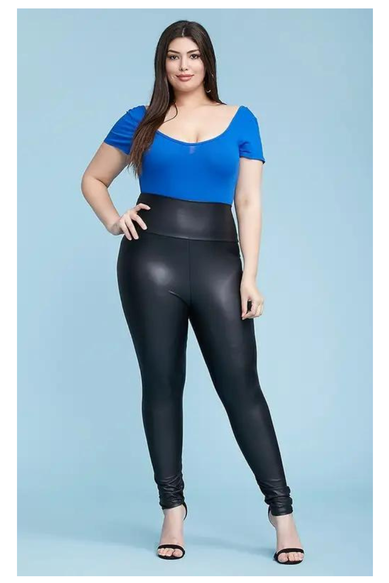 Curvy leather leggings – VGB Boutique