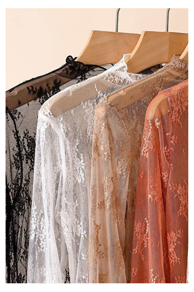 Willow Black Lace Layering Top – VGB Boutique